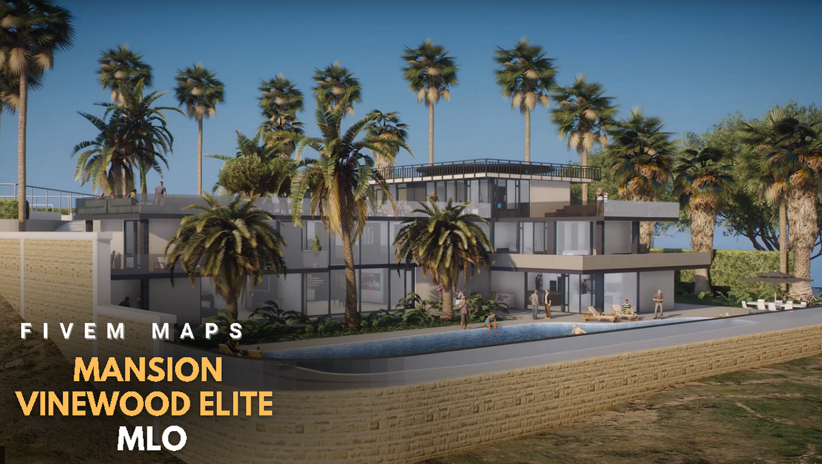 Vinewood Elite Mansion MLO - Football Court & Pool View – Fivem Mlo ...