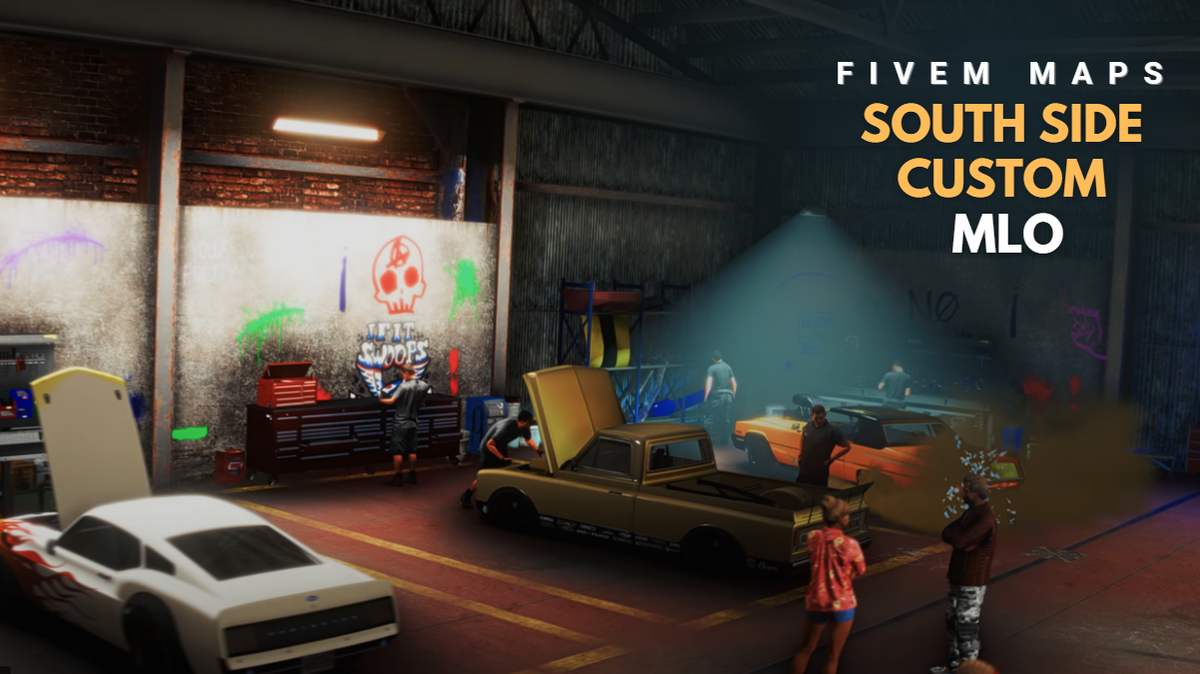 South Side Custom MLO – Full-Service Mechanic Workshop FiveM – Fivem Mlo | Fivem Maps Shop